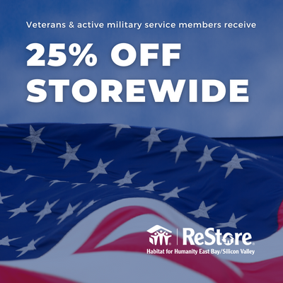Veterans Day Weekend Sale - Habitat for Humanity ReStore